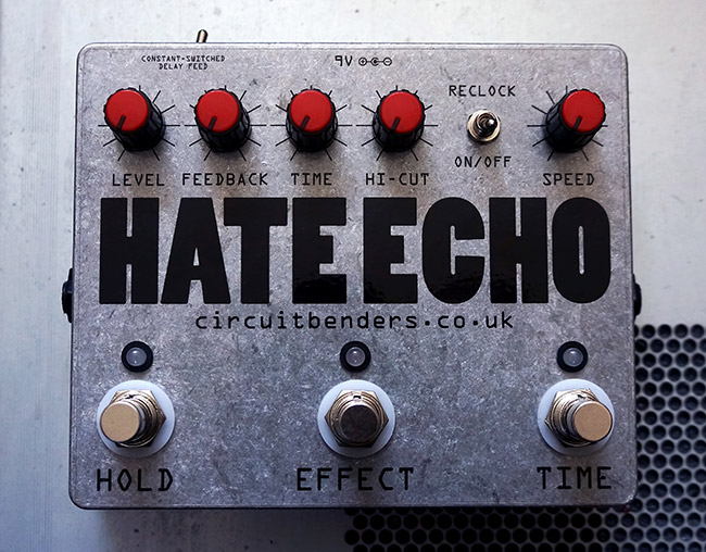 Circuitbenders - HATE Echo reclocked delay pedal